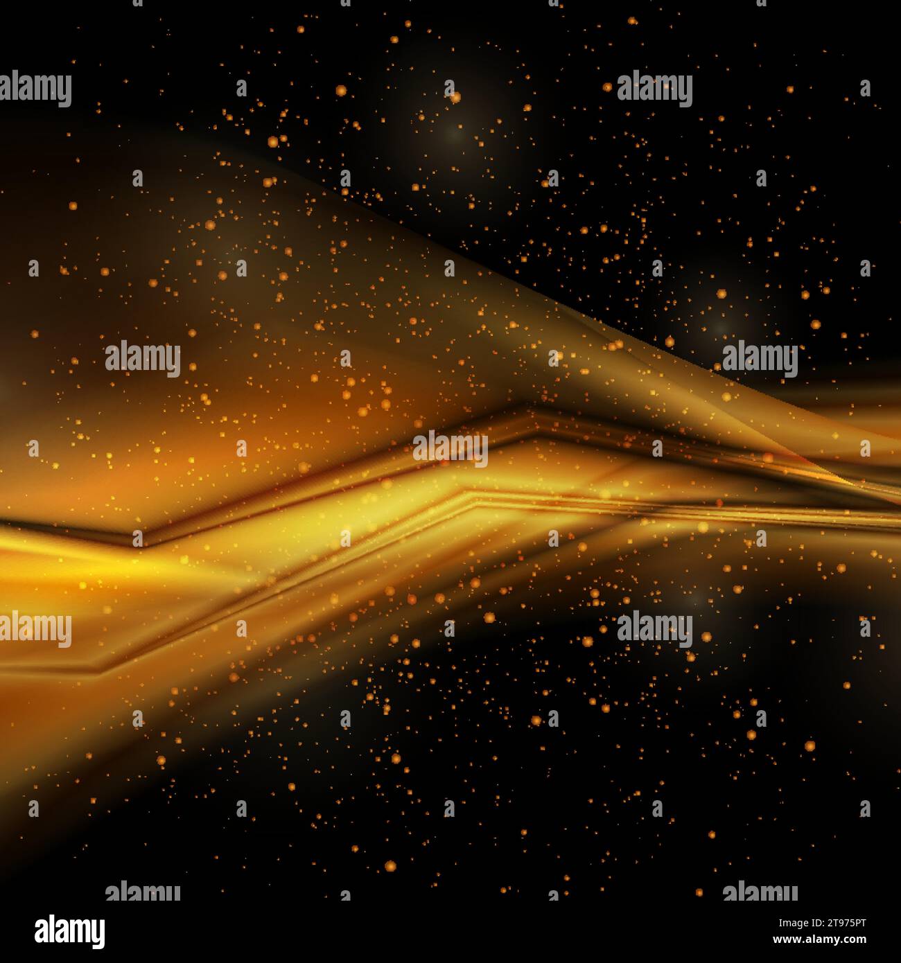 Shiny abstract golden background with spakling dust and smooth stripes ...