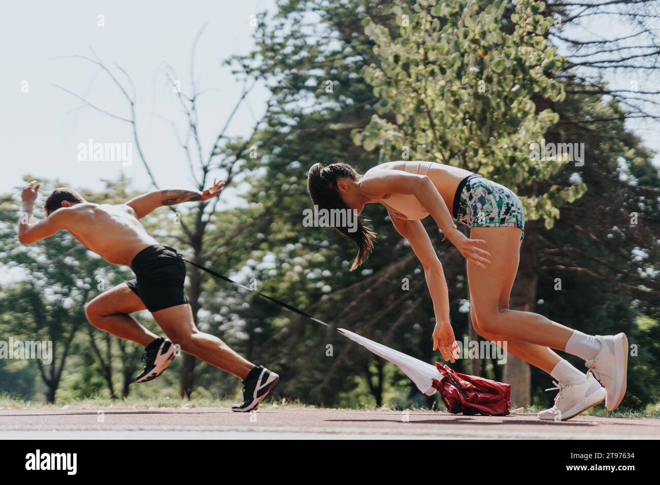 Outdoor Training: Running with Parachute for Better Body Shape and ...