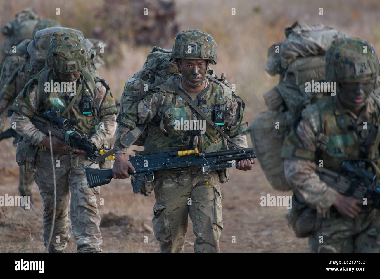 Shikama, Japan. 23rd Nov, 2023. Member of Japan Ground Self-Defense ...