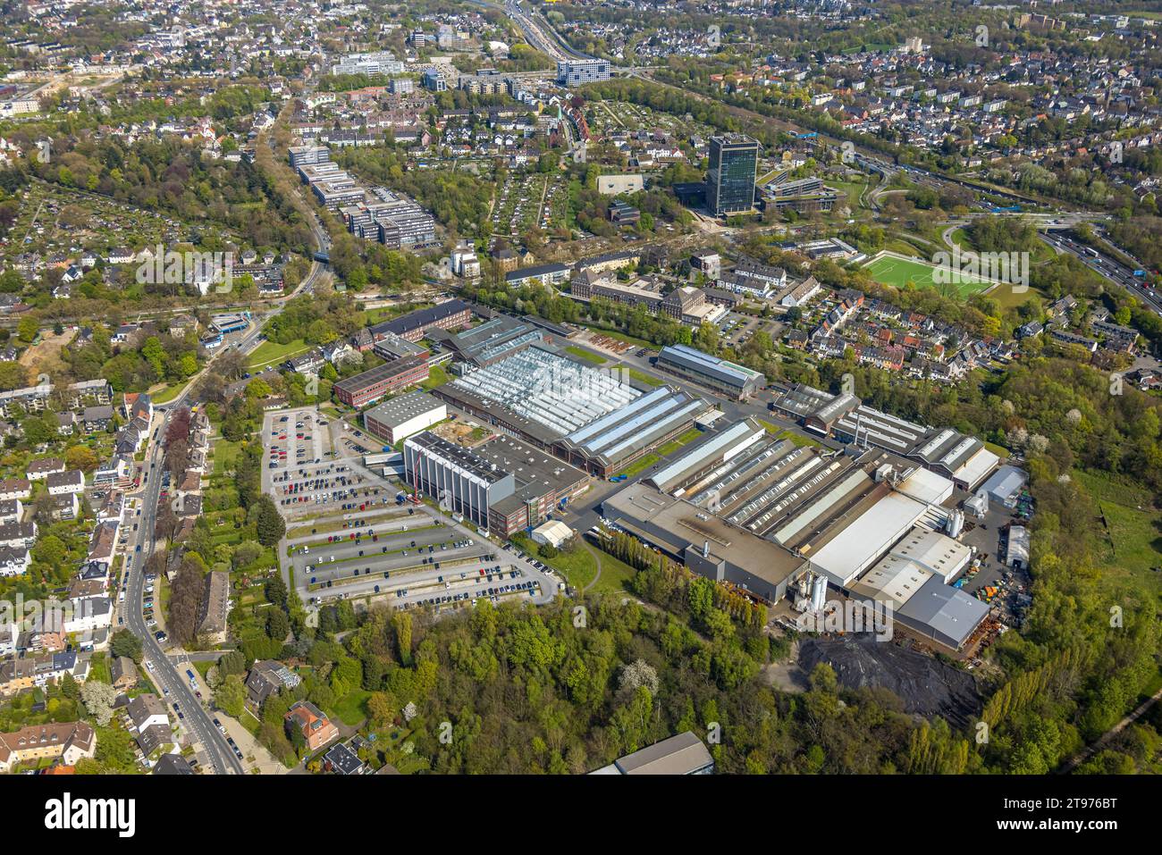 Aerial photograph, Gebr. Eickhoff GmbH, Wiemelhausen, Bochum, Ruhr area ...