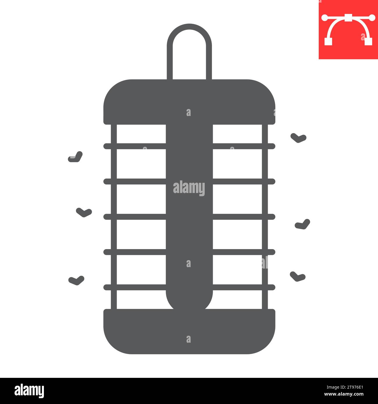 Insect trap glyph icon, pest control and kill mosquito, electric insect ...