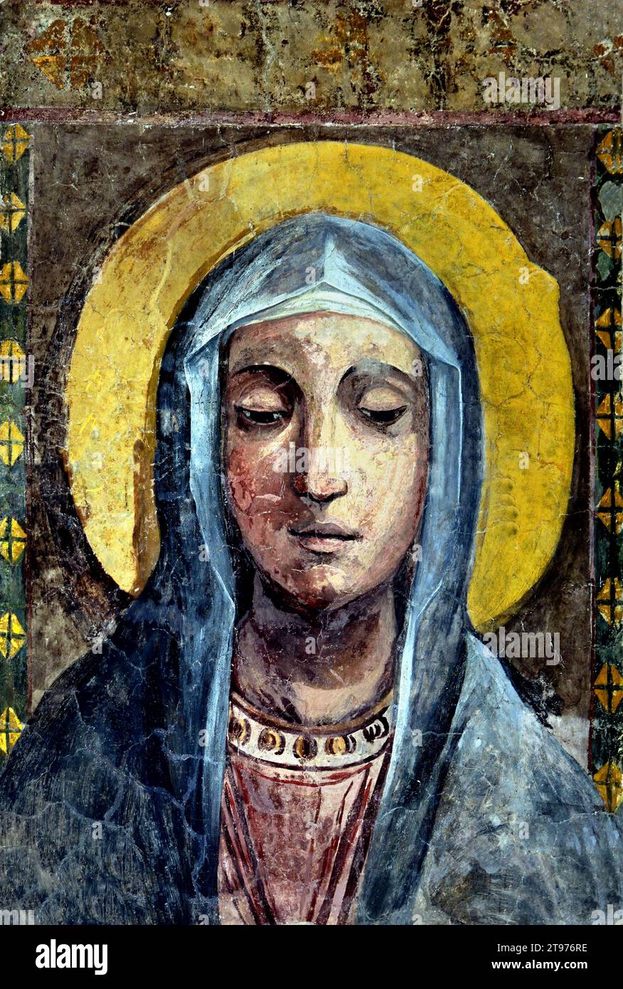 Portrait of Mary, The Baptistery of San Giovanni is a Paleochristian ...