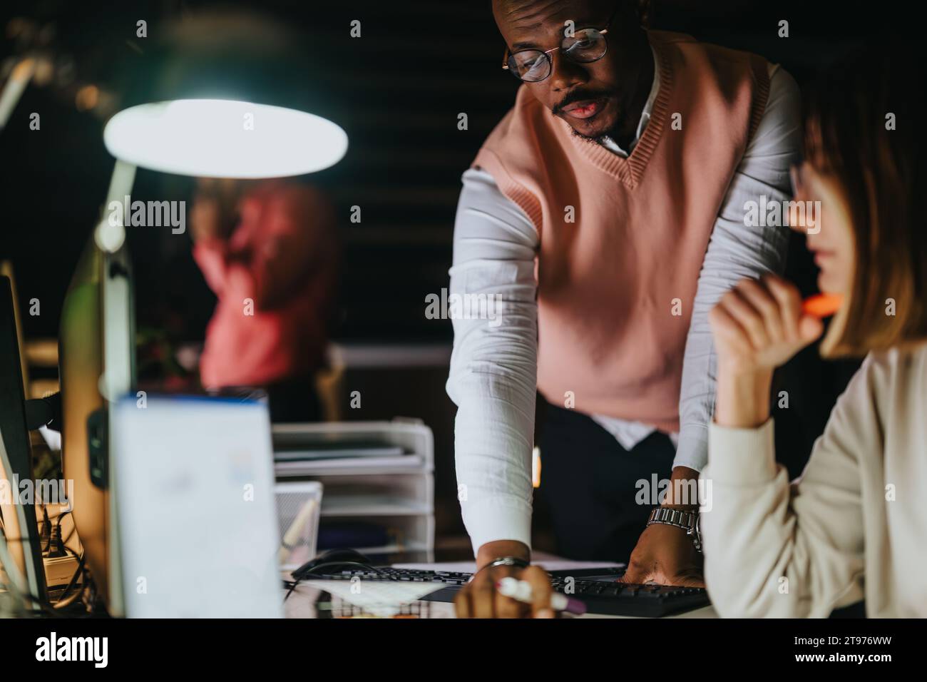 Late Night Collaboration for Business Growth and Success with Cross ...