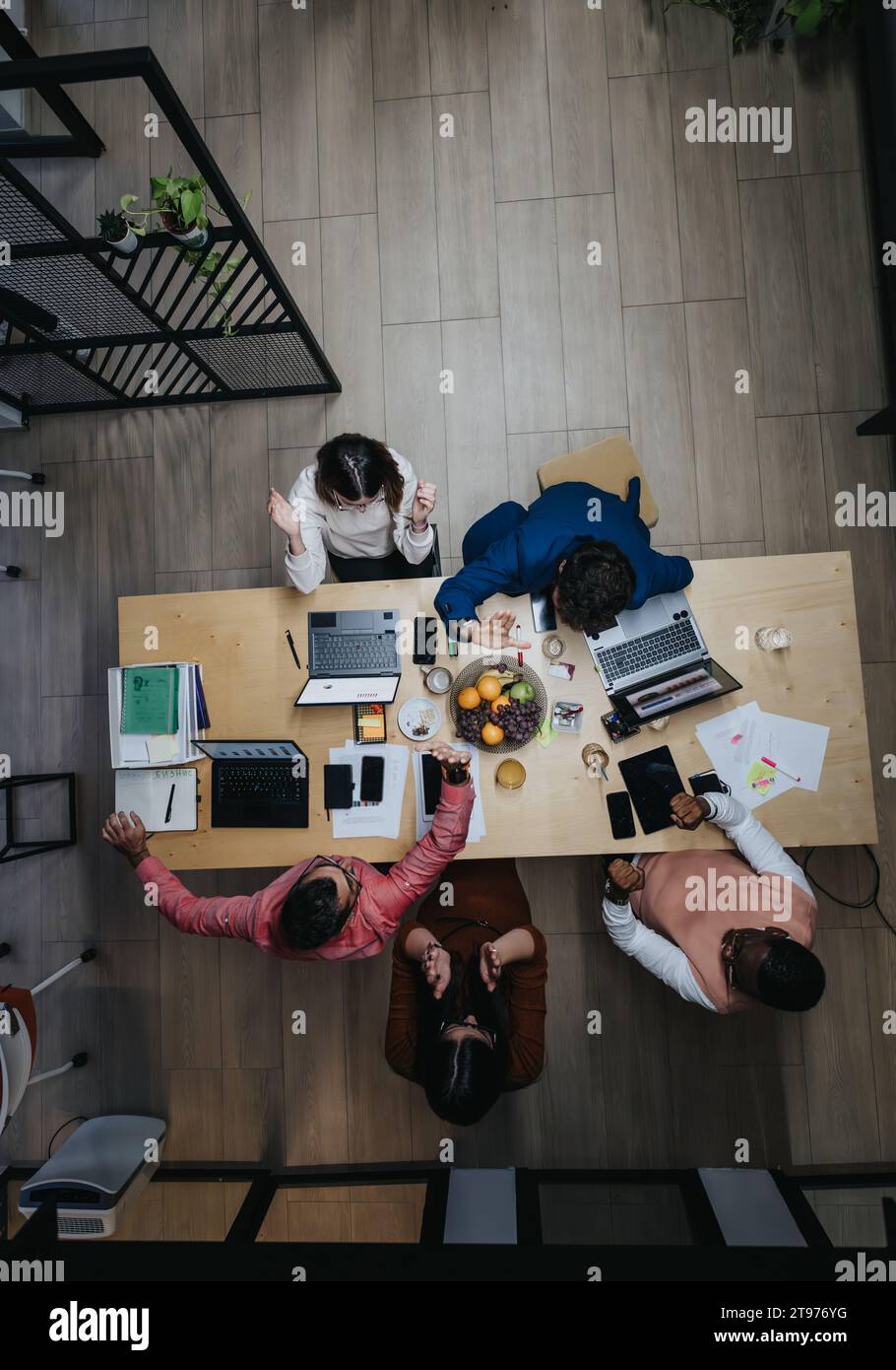 Late Night Collaboration for Business Growth. Cross-Generational Team ...