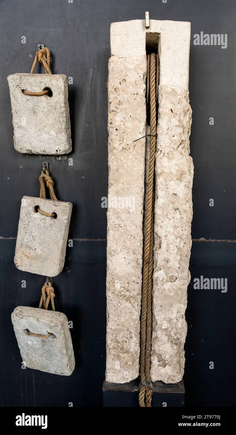 inside colosseum, pulley system Stock Photo - Alamy