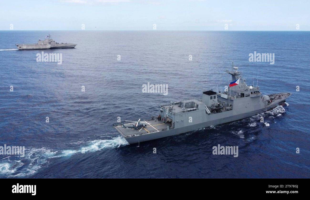 In this handout photo released by Armed Forces of the Philippines ...