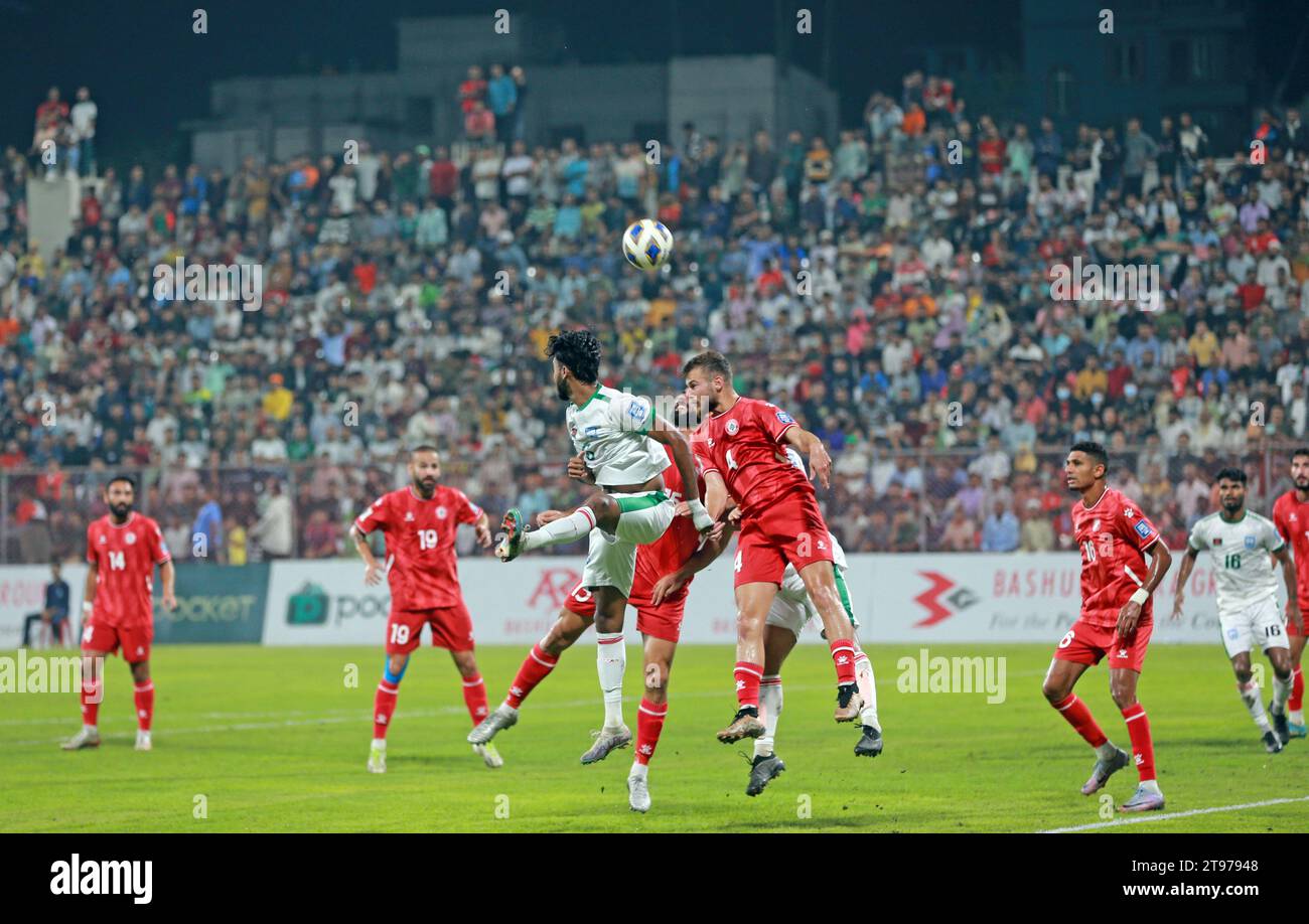 Bangladesh and Lebanon FIFA World Cup Qualifiers match at the ...