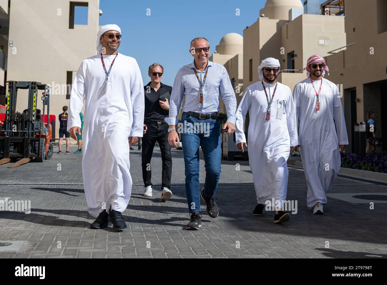 ABU DHABI,UAE. 23RD NOV 2023. STEFANO DOMENICALI (F1 CEO). AHMAD ...