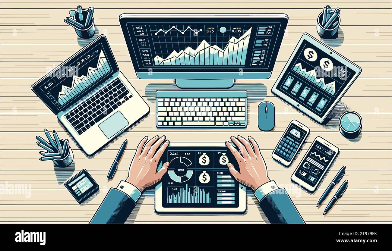 Several screens Stock Vector Images - Alamy