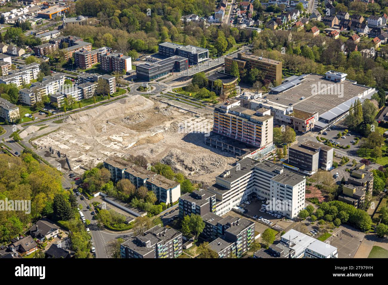 Construction site with demolition of the former turmarkaden hi-res ...