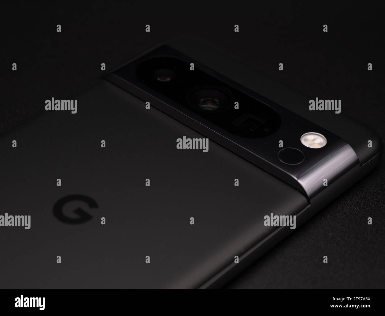 Leeds, UK - November 2023 - Google Pixel 8 Pro Obsidian Black Closeup ...