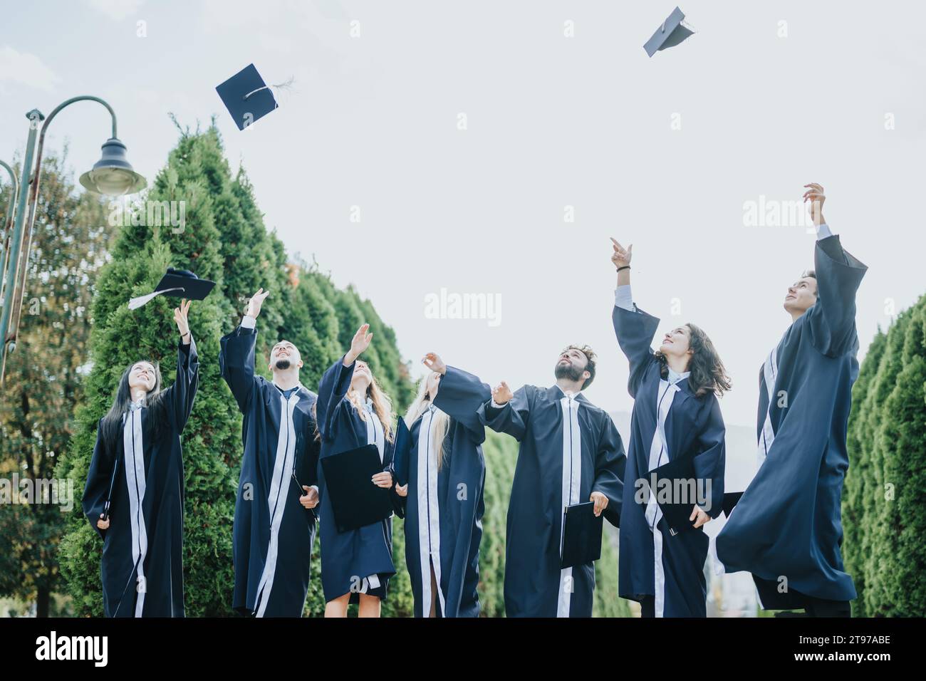 Group of Successful Graduates Celebrating Achievements and Creating ...