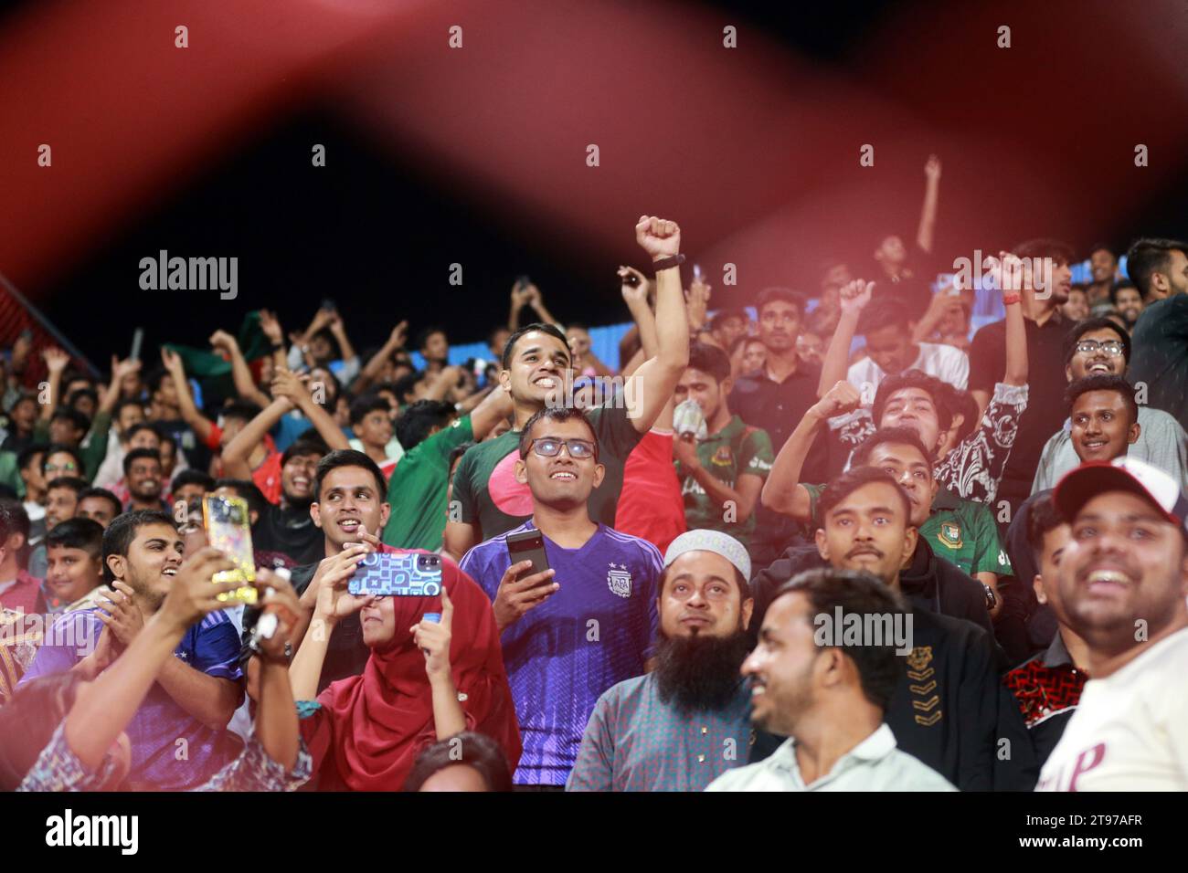 Bangladeshi football fans during the Bangladesh and Lebanon FIFA World ...