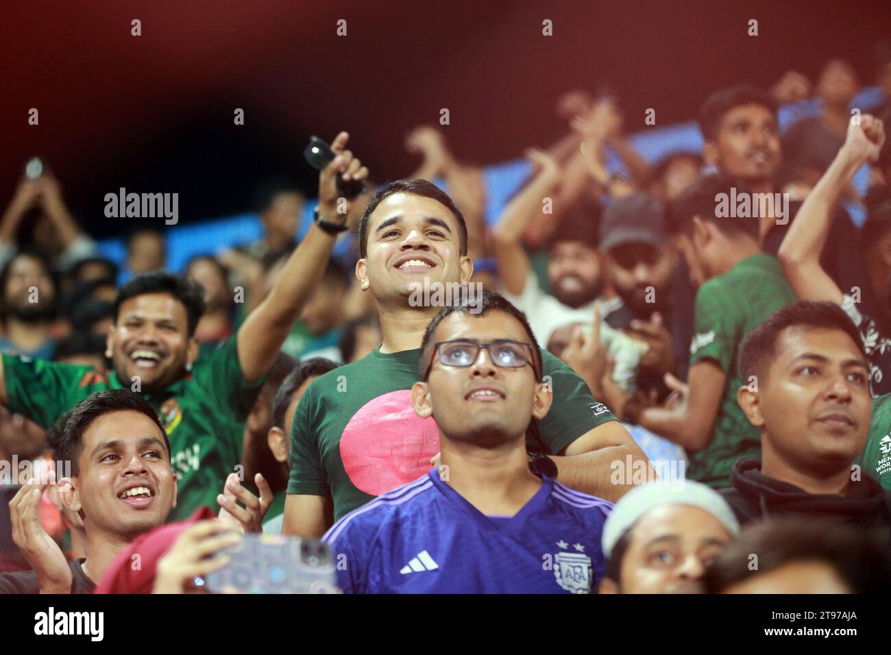 Bangladeshi football fans during the Bangladesh and Lebanon FIFA World ...