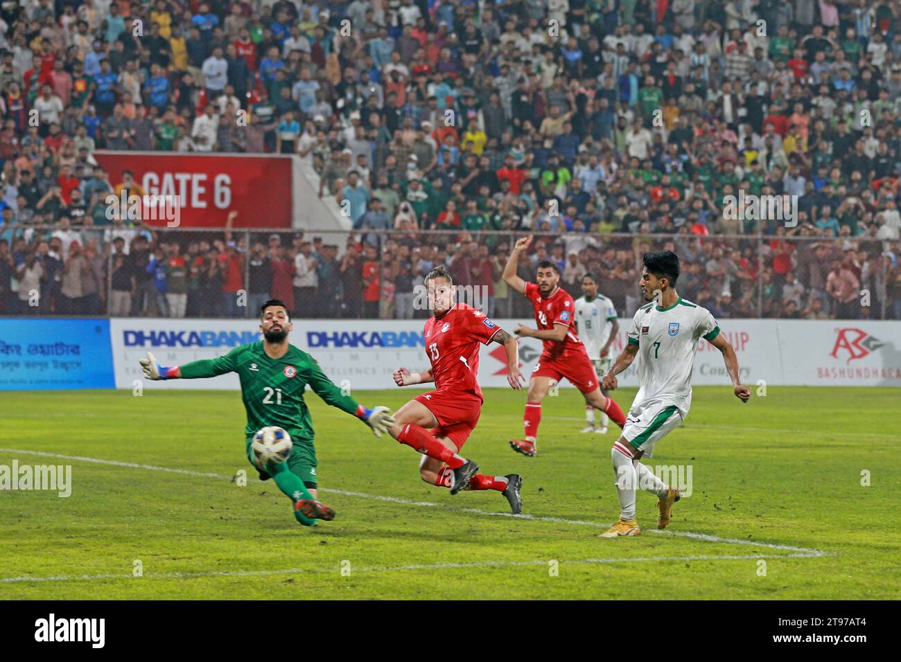 Bangladesh and Lebanon FIFA World Cup Qualifiers match at the ...