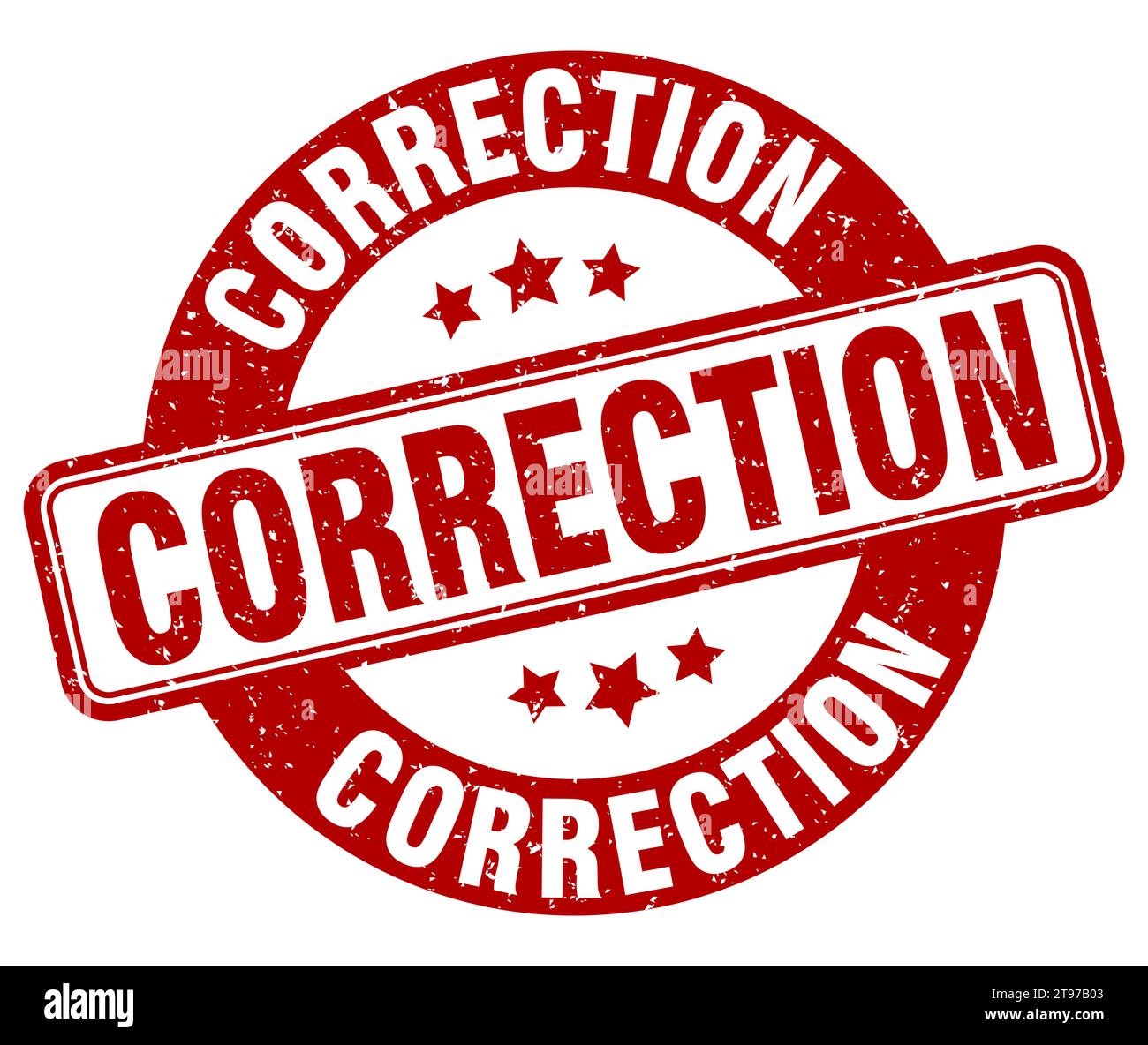 correction stamp. correction sign. round grunge label Stock Vector ...