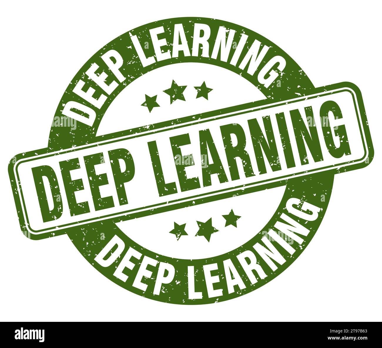 deep learning stamp. deep learning sign. round grunge label Stock ...