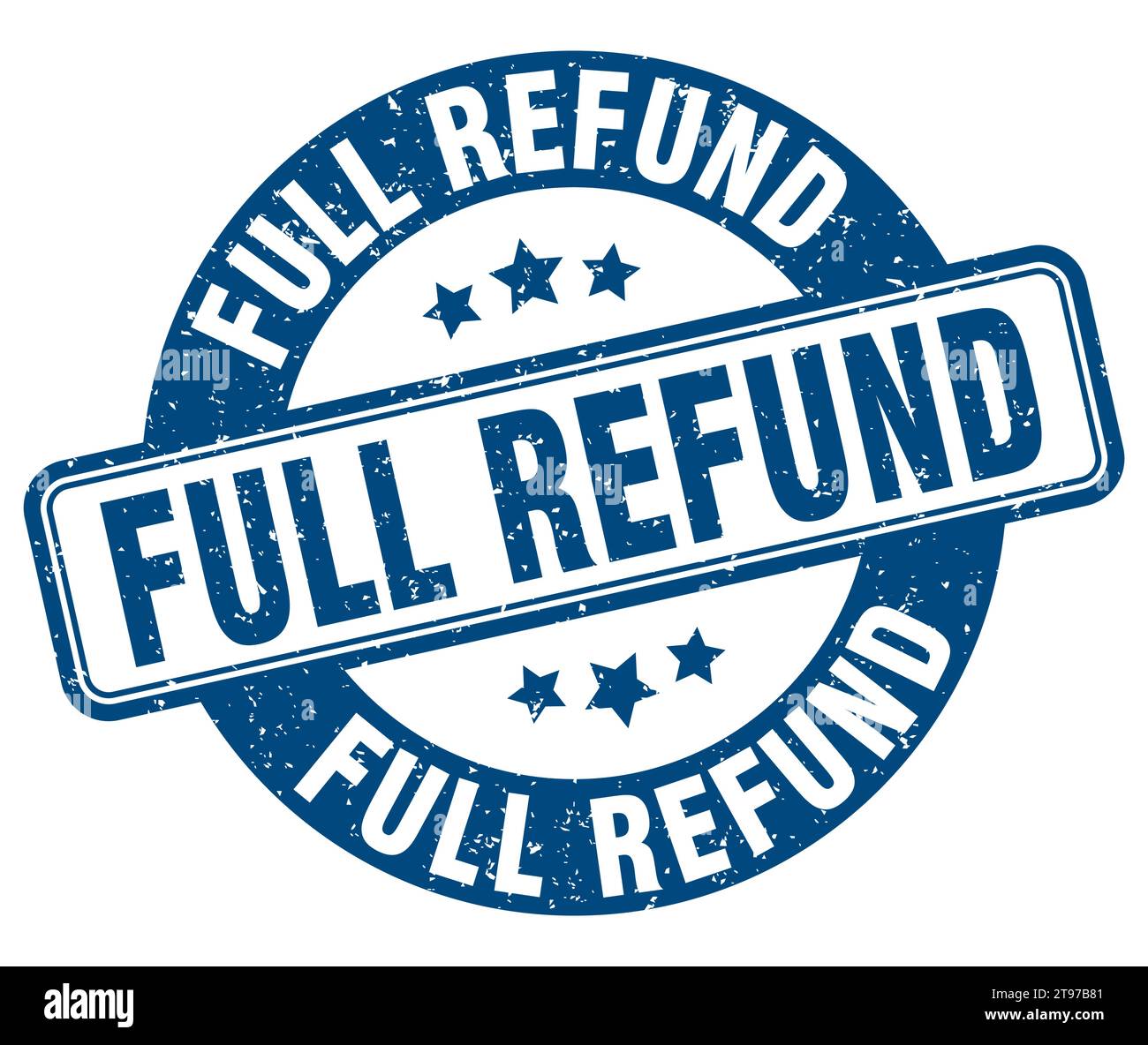 full refund stamp. full refund sign. round grunge label Stock Vector ...
