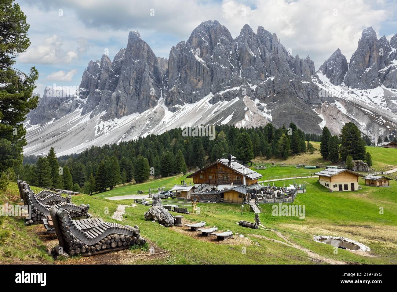 Landscape Cinema delle Odle in the Italian Alps Stock Photo - Alamy