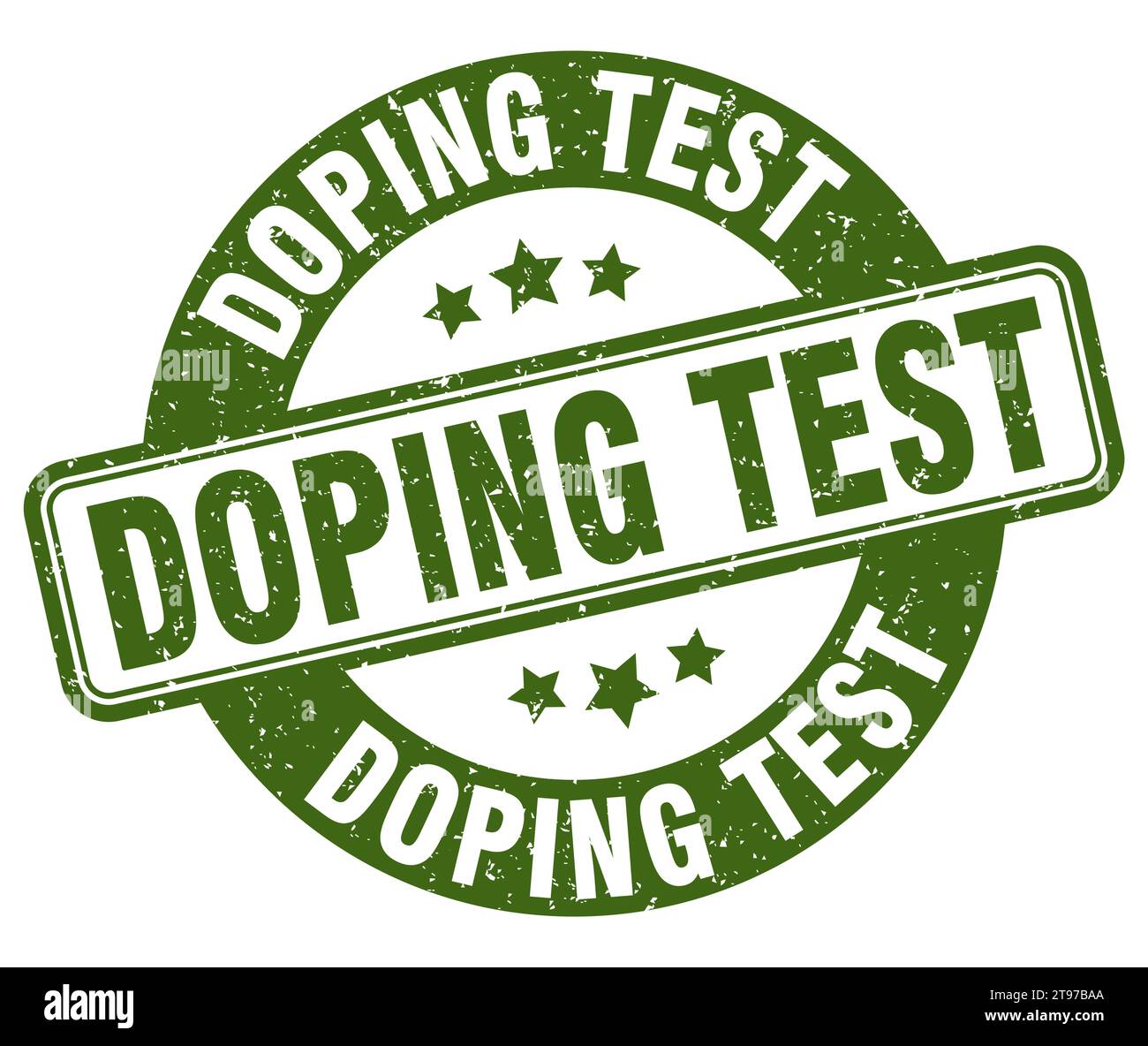 doping test stamp. doping test sign. round grunge label Stock Vector ...