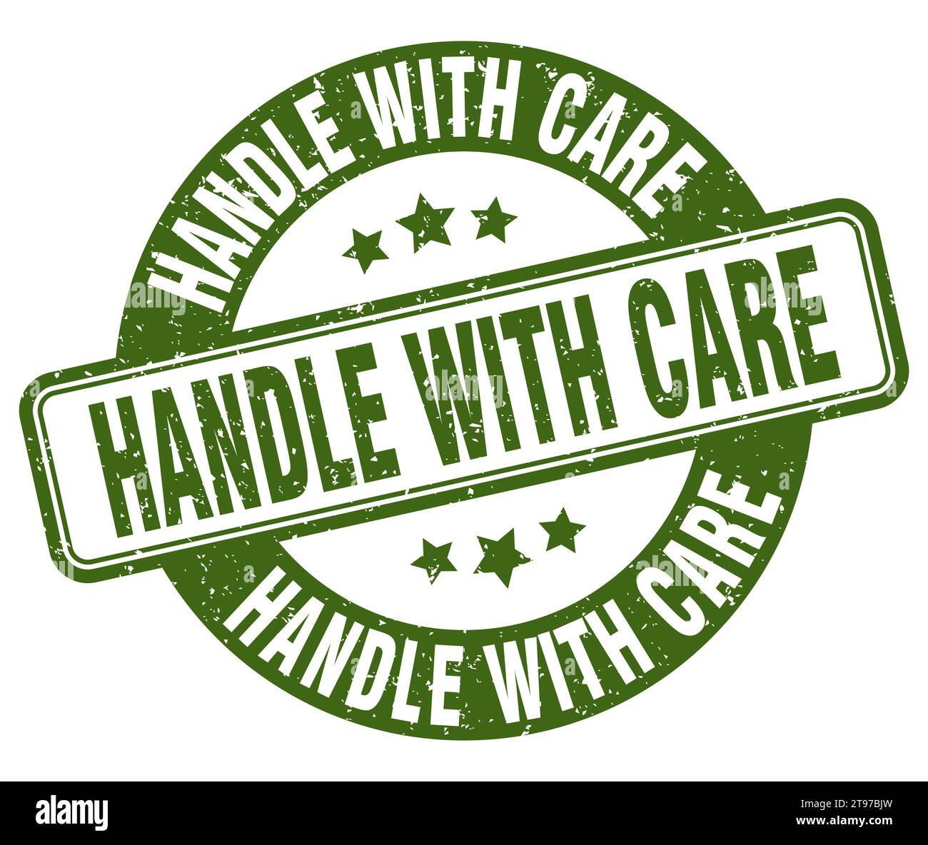 handle with care stamp. handle with care sign. round grunge label Stock ...