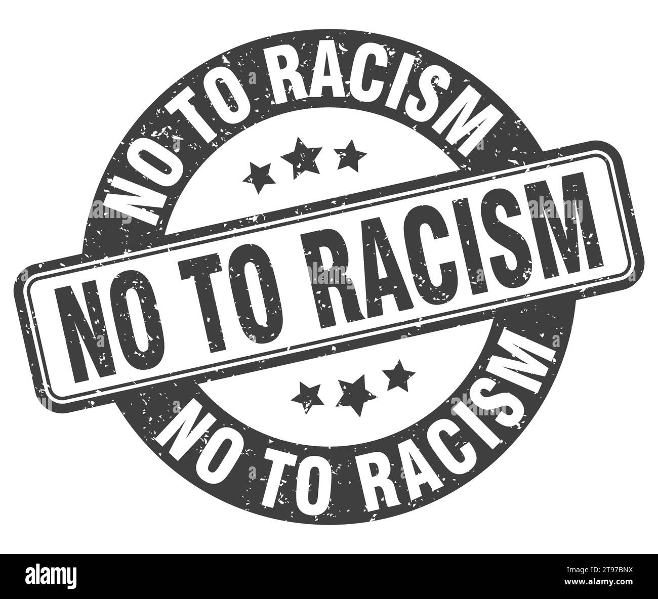 no to racism stamp. no to racism sign. round grunge label Stock Vector ...