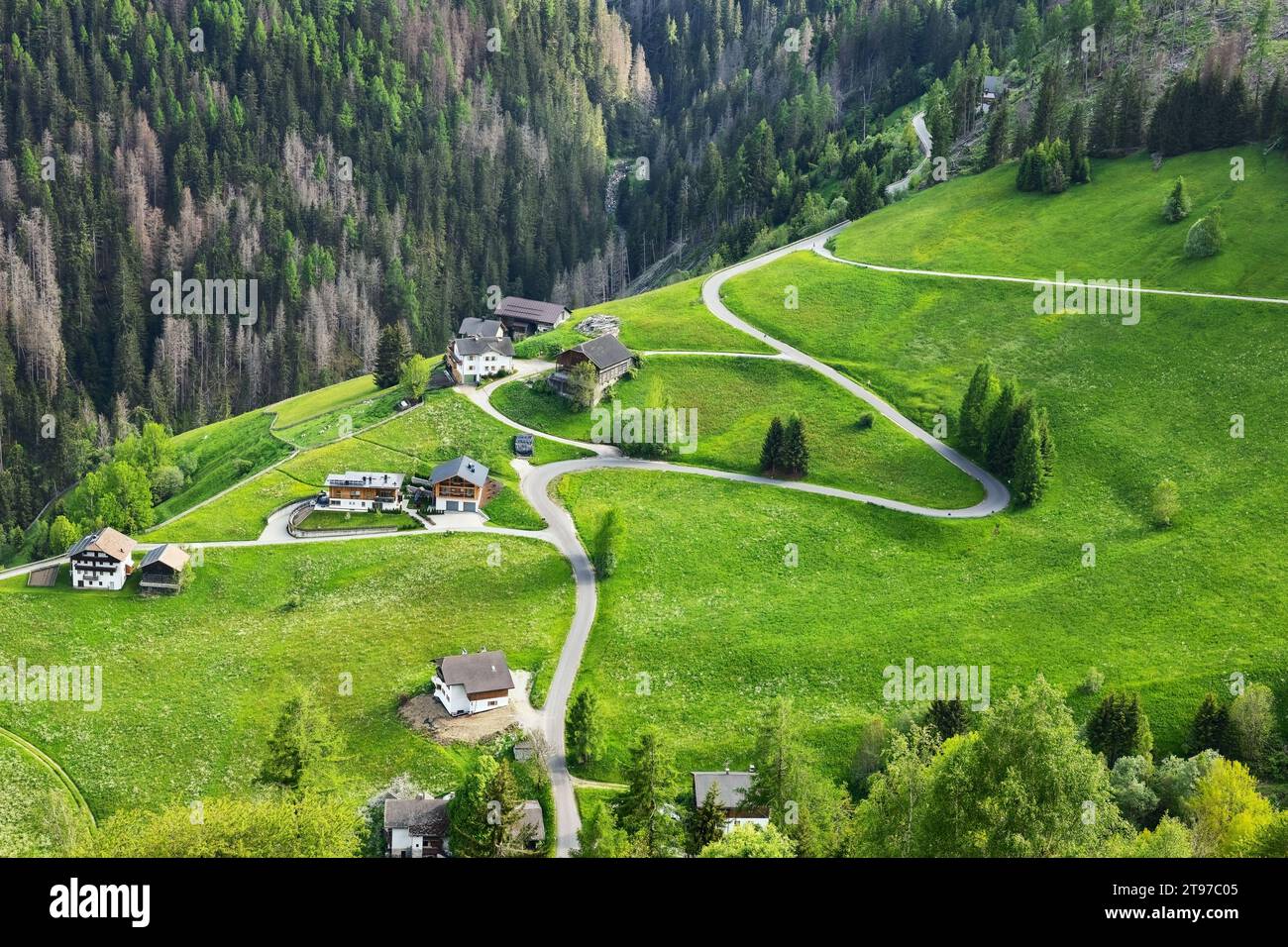 landscape of a beautiful alpine village Italy Stock Photo - Alamy