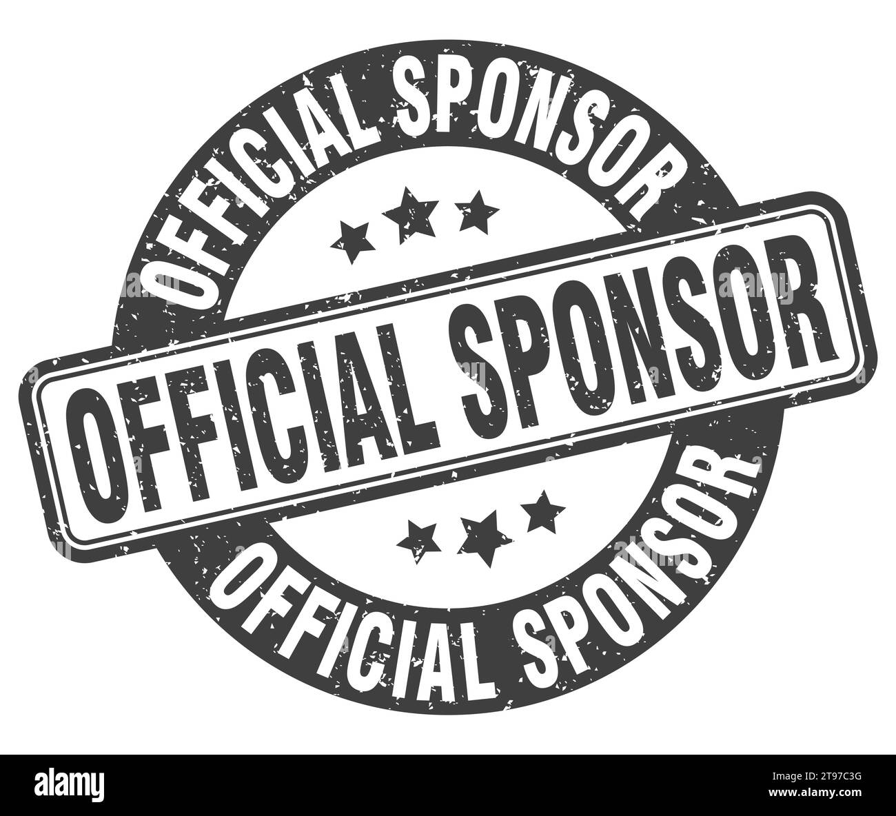 official sponsor stamp. official sponsor sign. round grunge label Stock ...