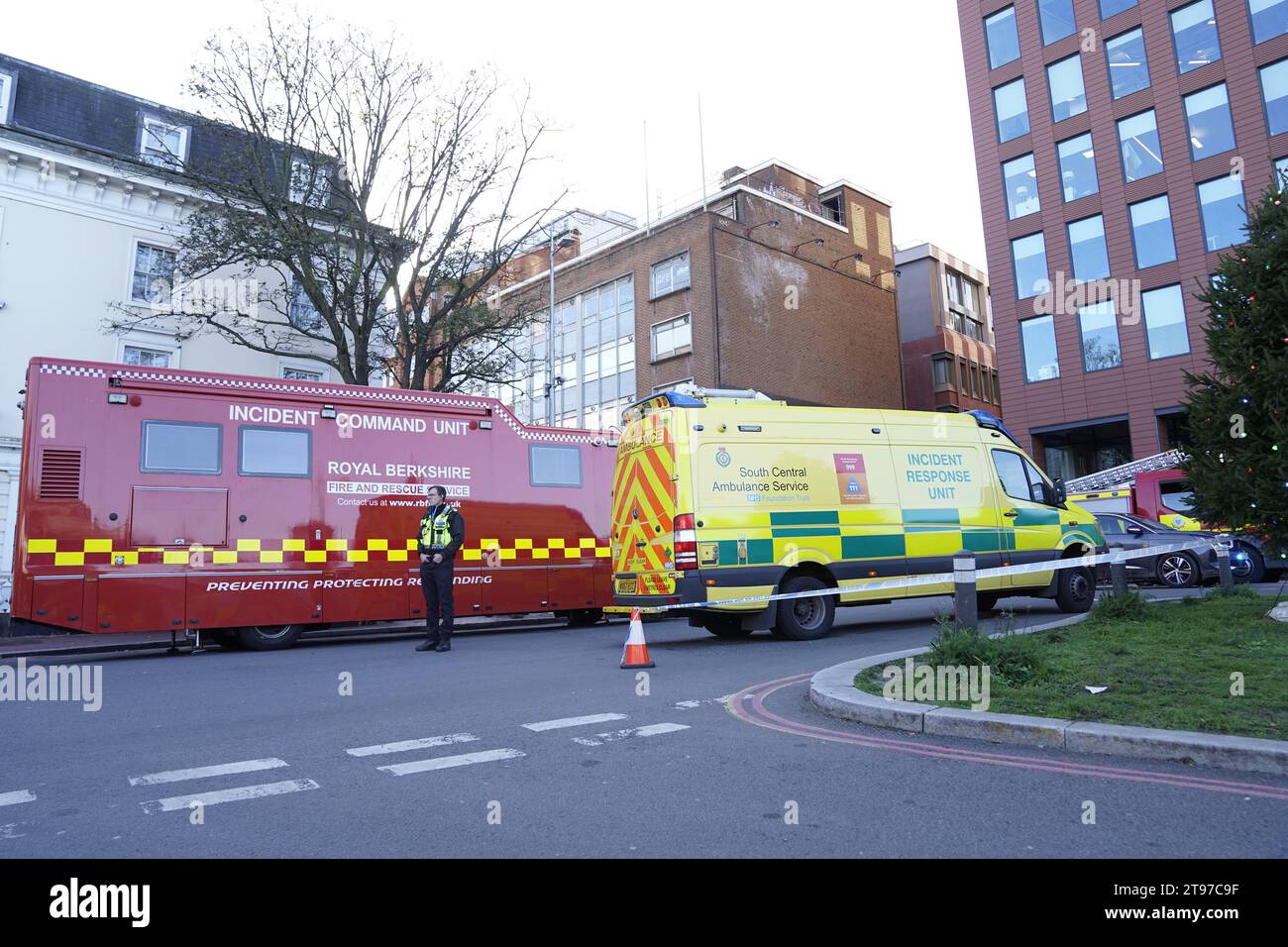 The scene at the Station Hill development site in Reading where a fire ...