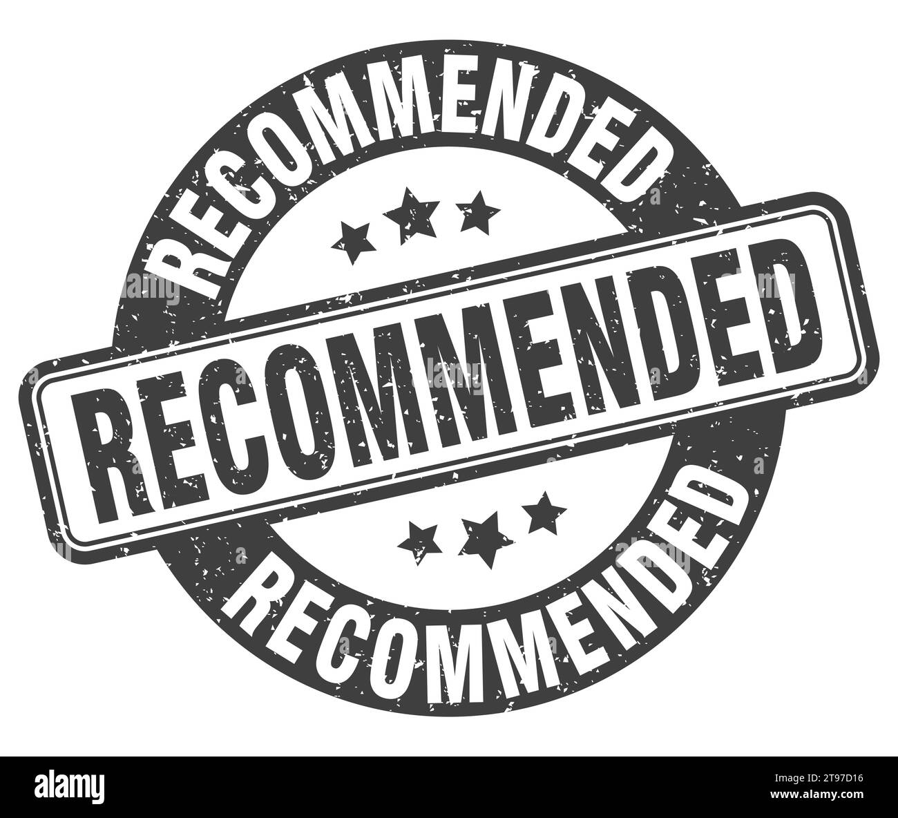 recommended stamp. recommended sign. round grunge label Stock Vector ...