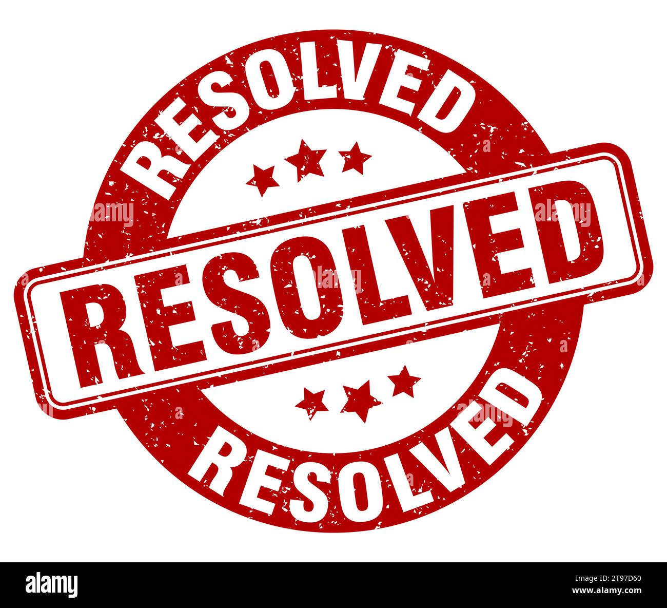 resolved stamp. resolved sign. round grunge label Stock Vector Image ...
