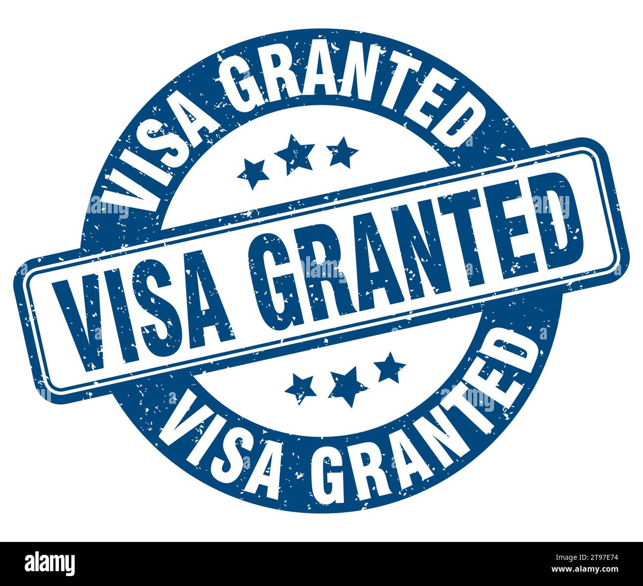 visa granted stamp. visa granted sign. round grunge label Stock Vector ...