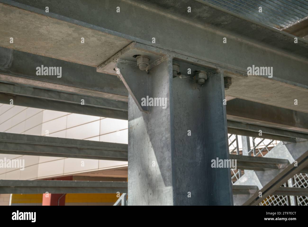 particular structure in galvanized stainless steel, with details of the ...