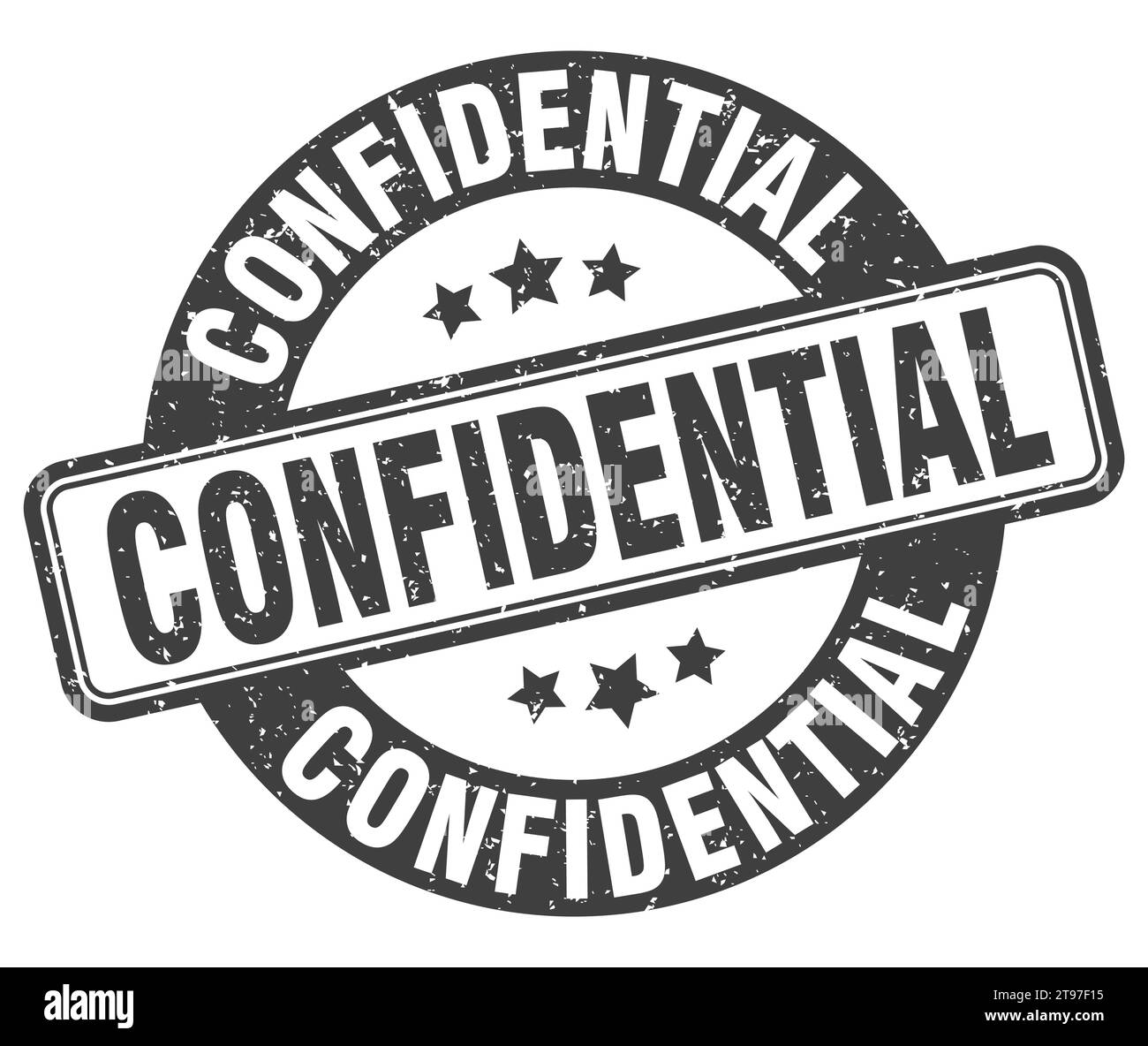 Confidential stamp sign round Black and White Stock Photos & Images - Alamy