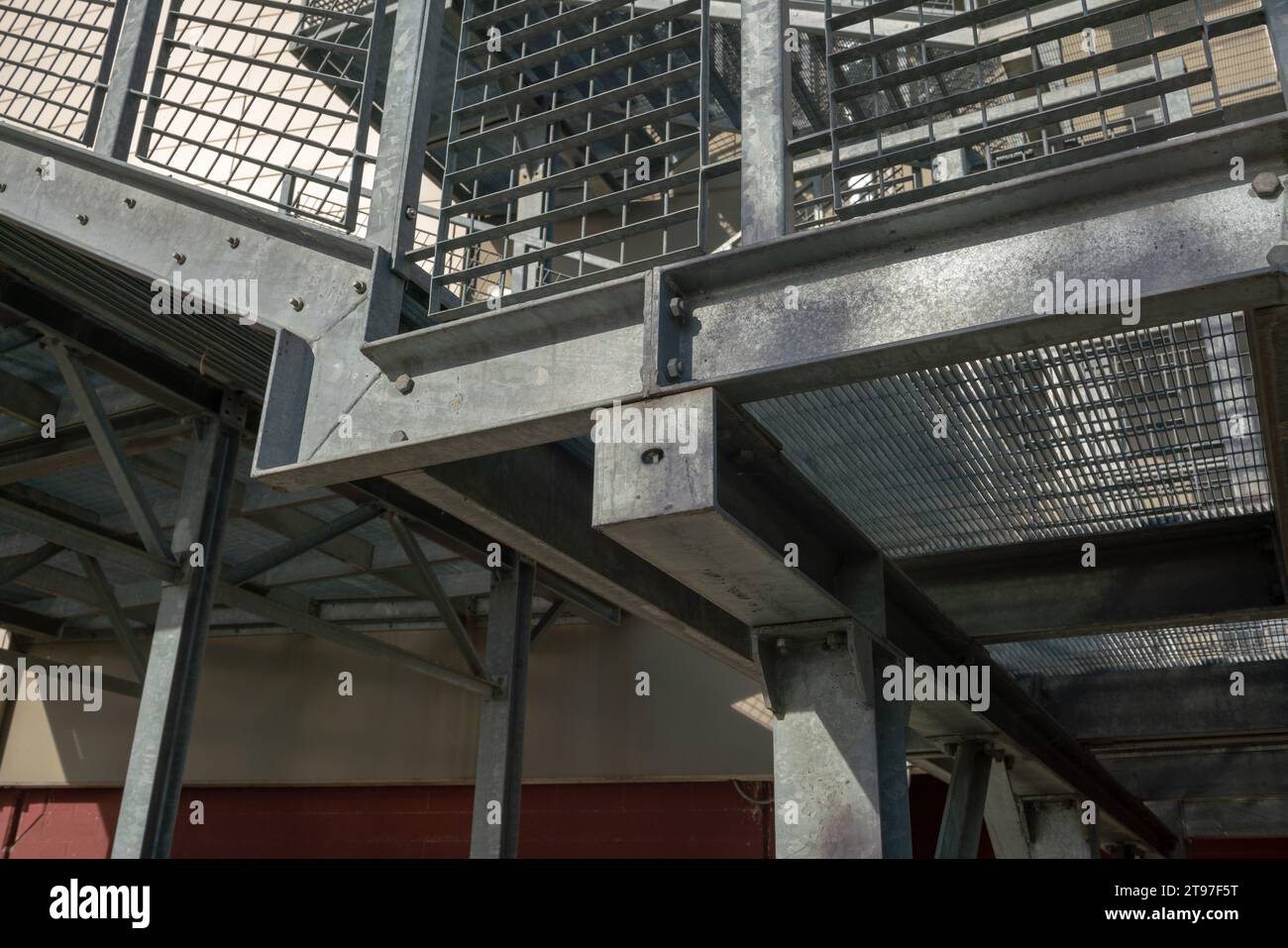 fire escape staircase, pedestrian passage for emergency exit ...