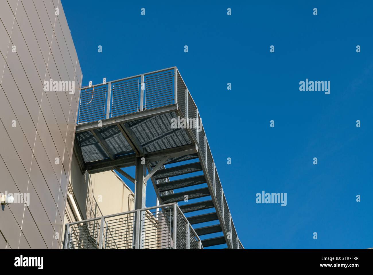 fire escape staircase, pedestrian passage for emergency exit ...