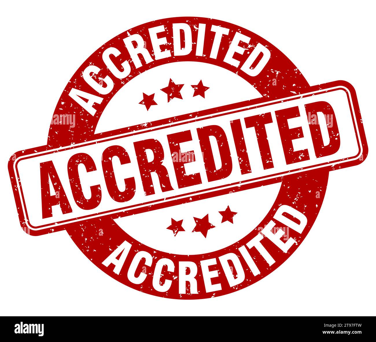accredited stamp. accredited sign. round grunge label Stock Vector ...