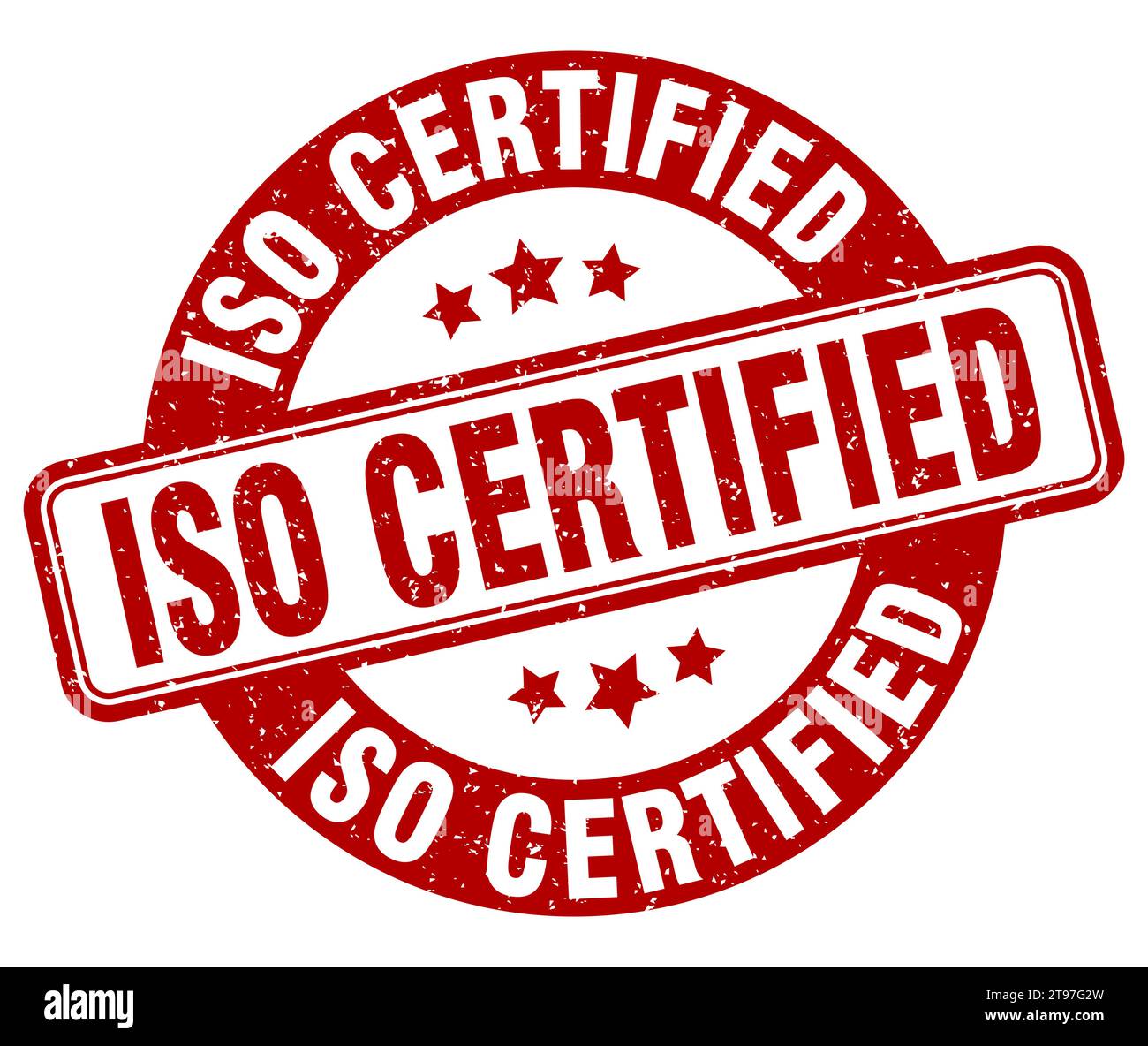 iso certified stamp. iso certified sign. round grunge label Stock ...
