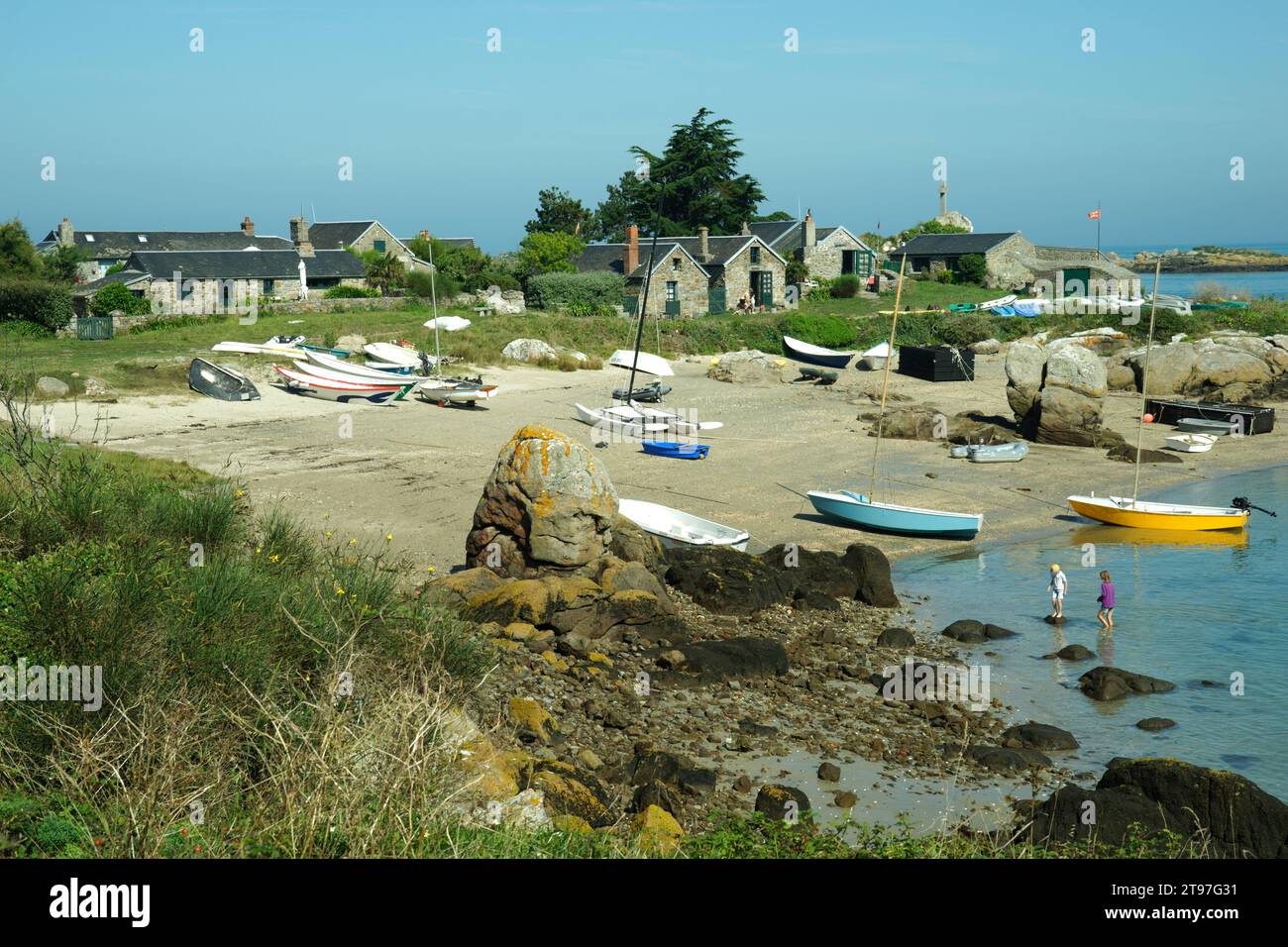 Chausey Islands, Blainvillais village, blainvillais cove (Manche ...