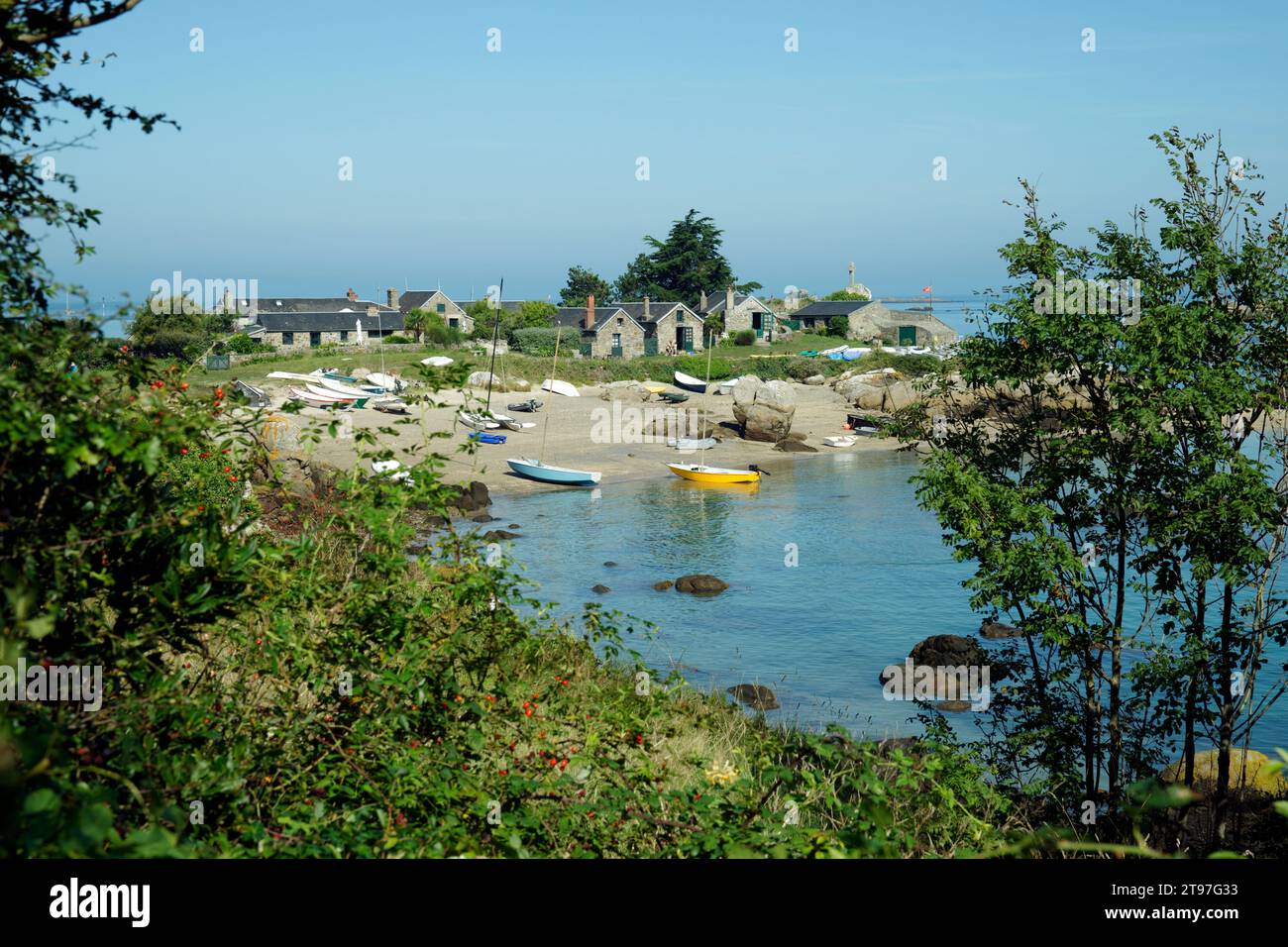 Chausey Islands, Blainvillais village, blainvillais cove (Manche ...