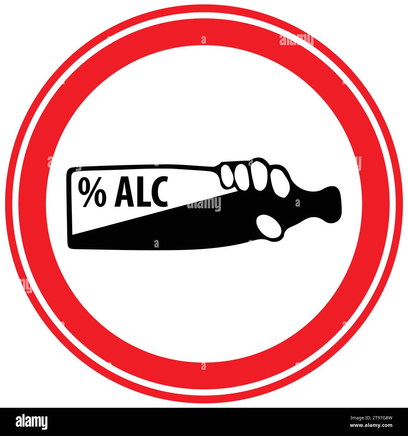 Vector graphic of street sign indicating that this is an alcohol free ...