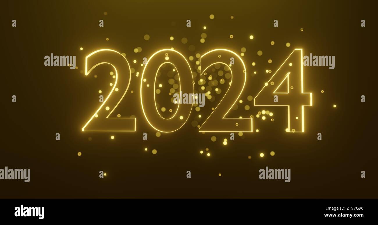 2024, abstract, background, banner, black, border, bright, calendar ...
