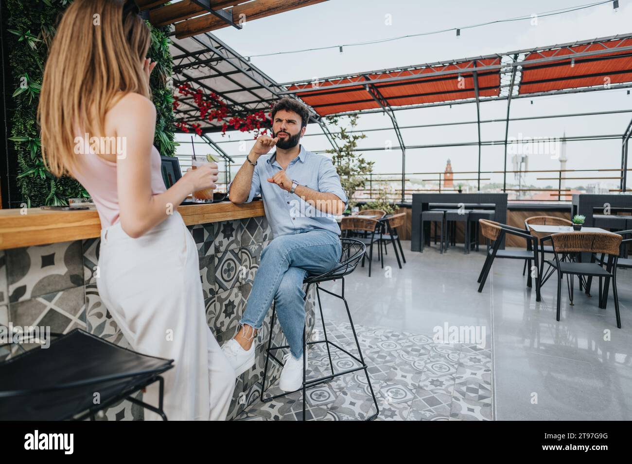 Young executives discussing business ideas and expansion plan at an ...