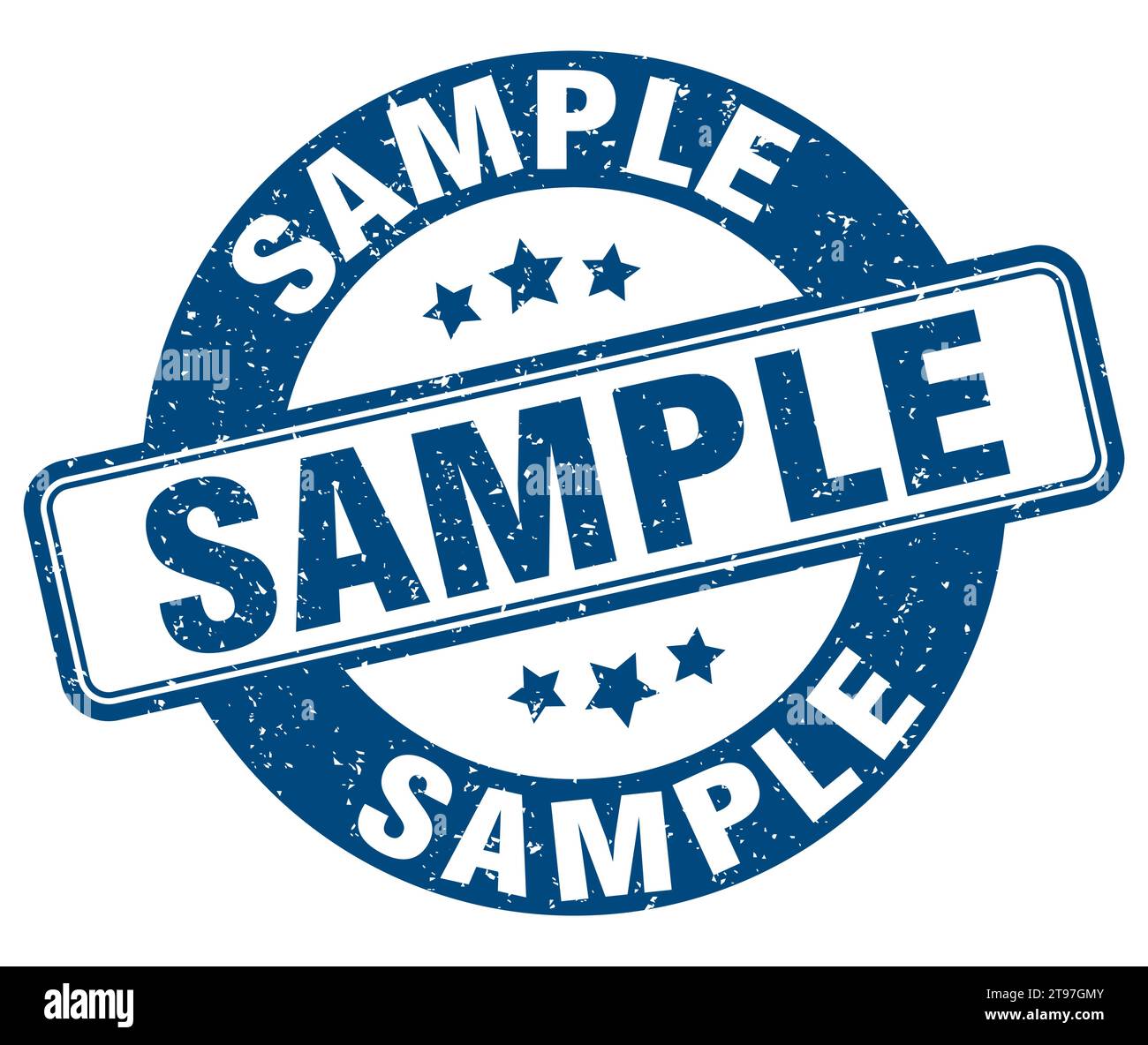 sample stamp. sample sign. round grunge label Stock Vector Image & Art ...