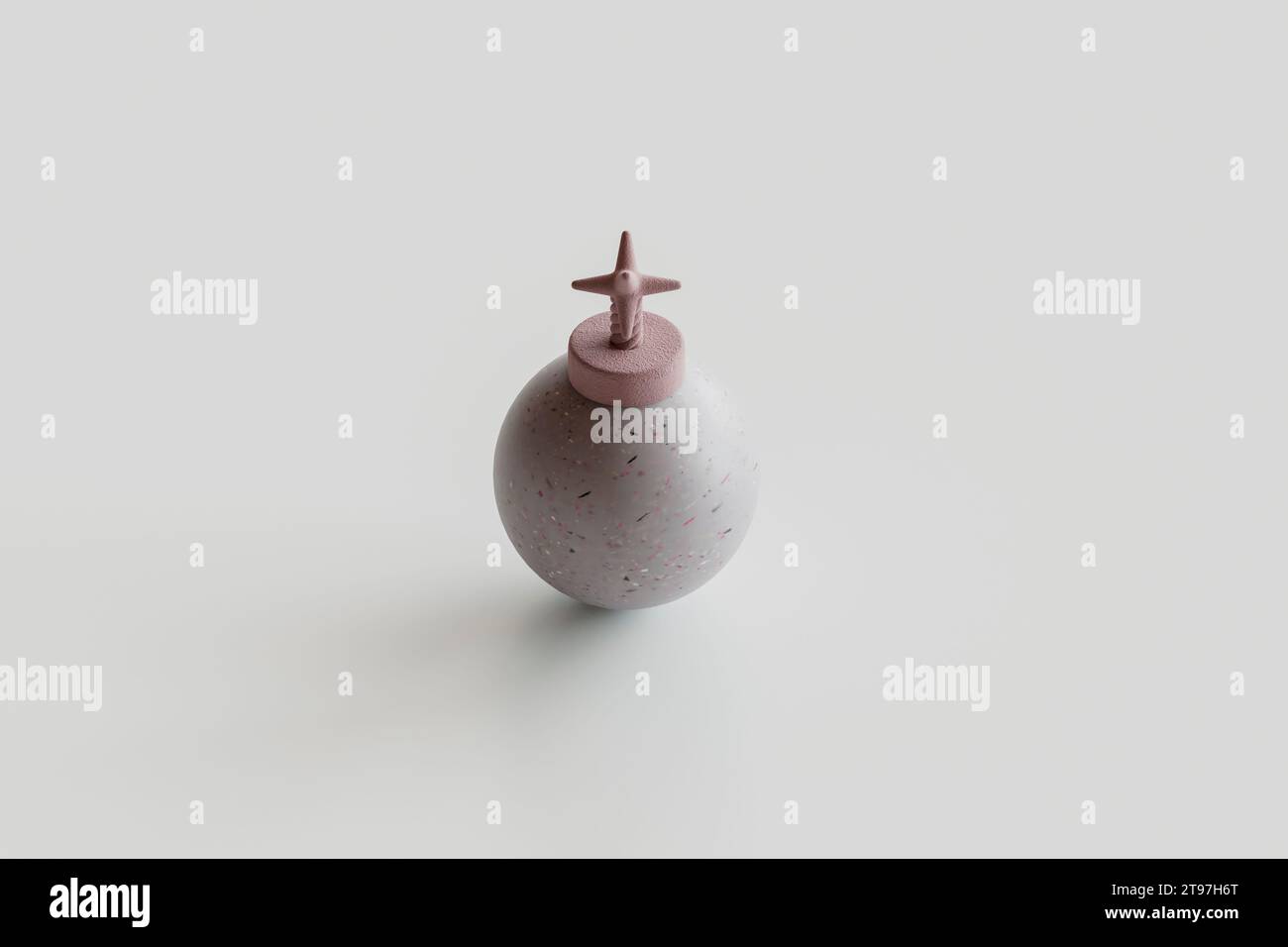 3d render of pink bomb over white background Stock Photo - Alamy