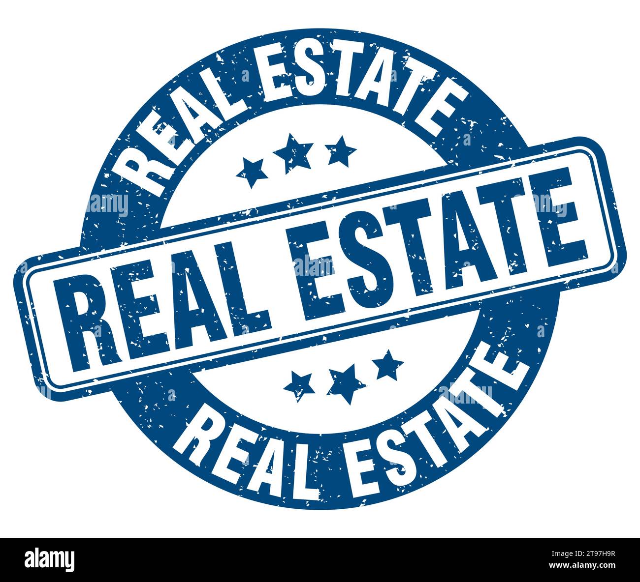 real estate stamp. real estate sign. round grunge label Stock Vector ...