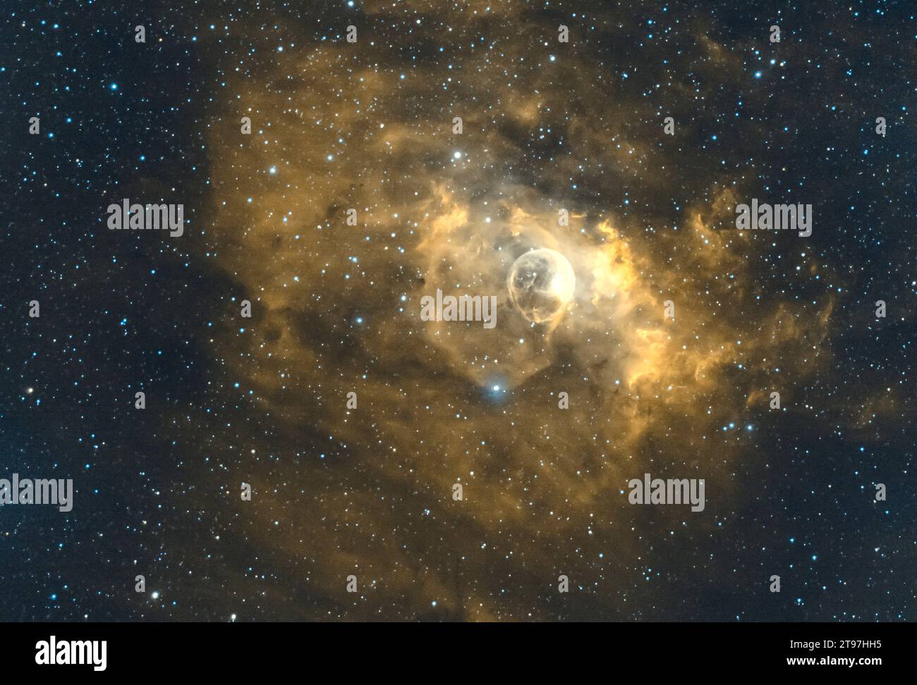 View of Bubble Nebula in false color palette Stock Photo - Alamy