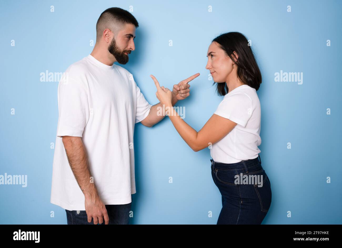 Angry young man standing wall shouting hi-res stock photography and ...