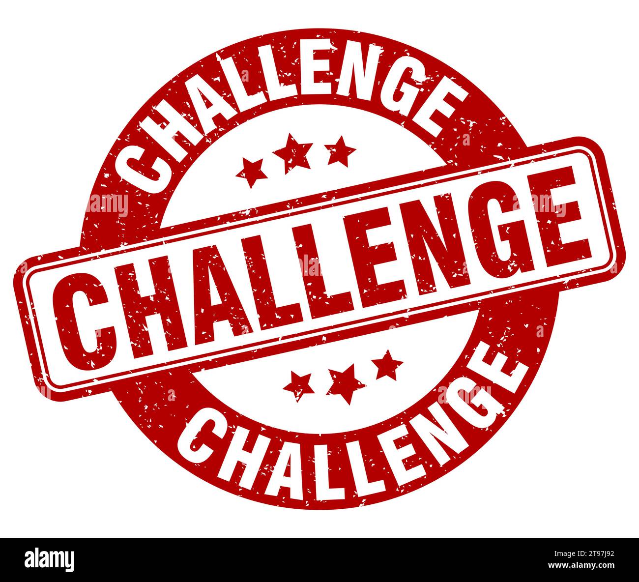 Challenge round red grunge stamp hi-res stock photography and images ...