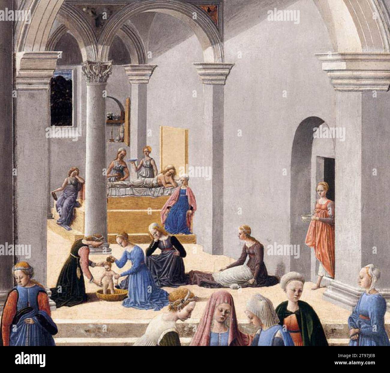 The Birth of the Virgin (detail) 1467 by Fra Carnevale Stock Photo - Alamy